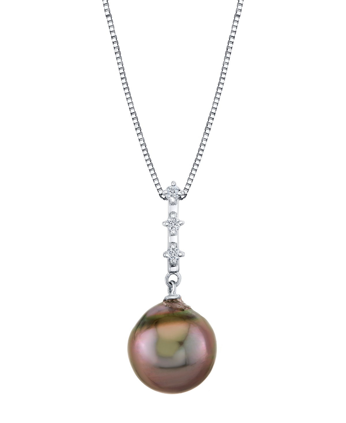 Click here for Macys Cultured Tahitian Pearl (11mm) & Diamond Acc... prices
