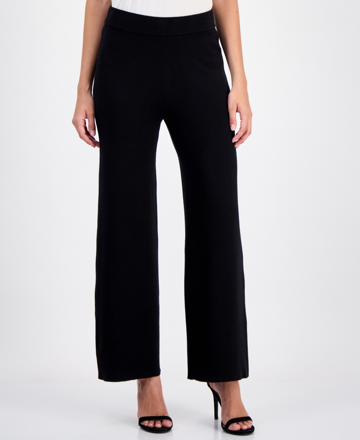 Click here for Anne Klein Womens Wide-Leg Pull-On Mid-Rise Pants... prices