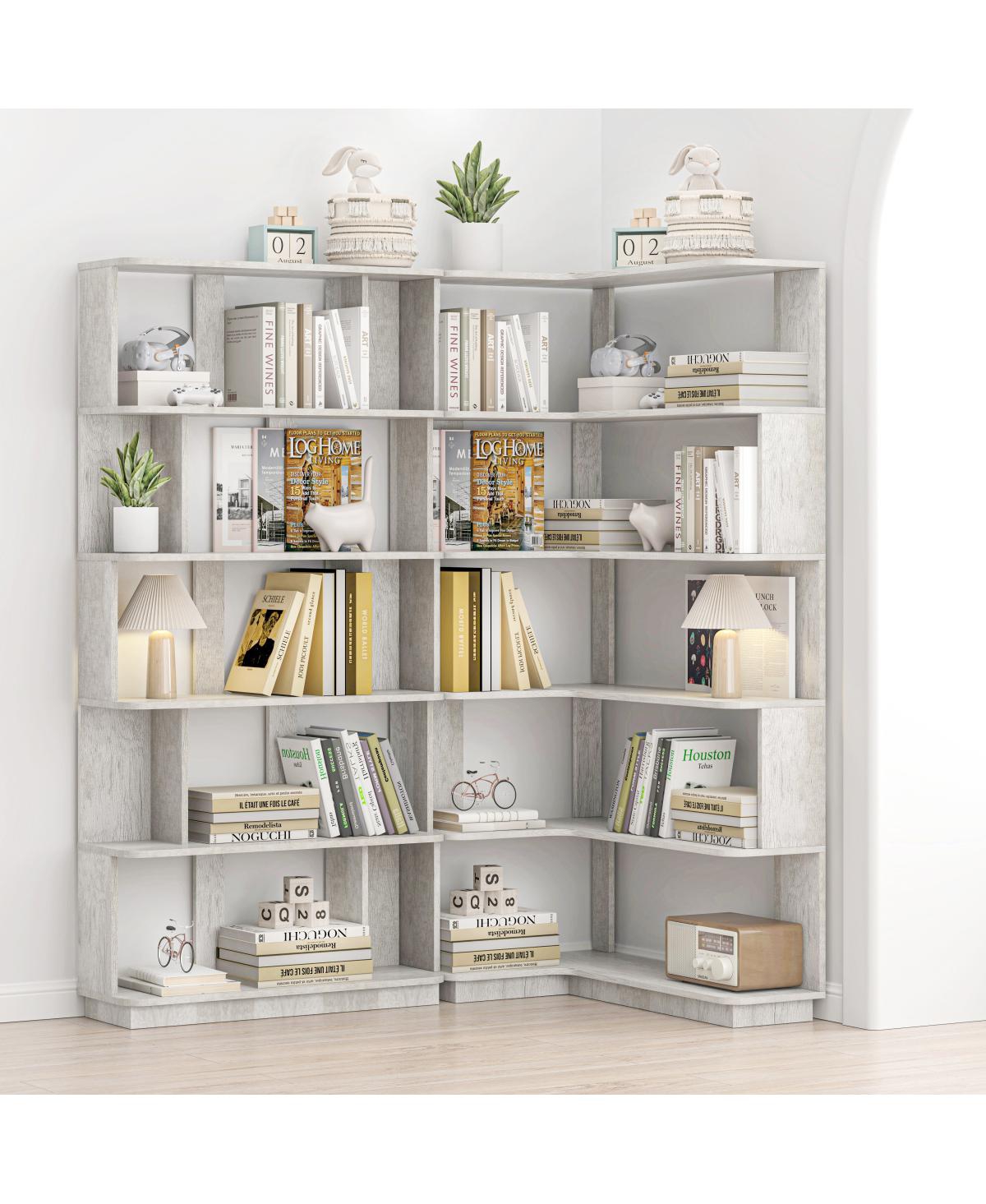 Click here for Streamdale Furniture Space-Saving Corner Bookshelf... prices