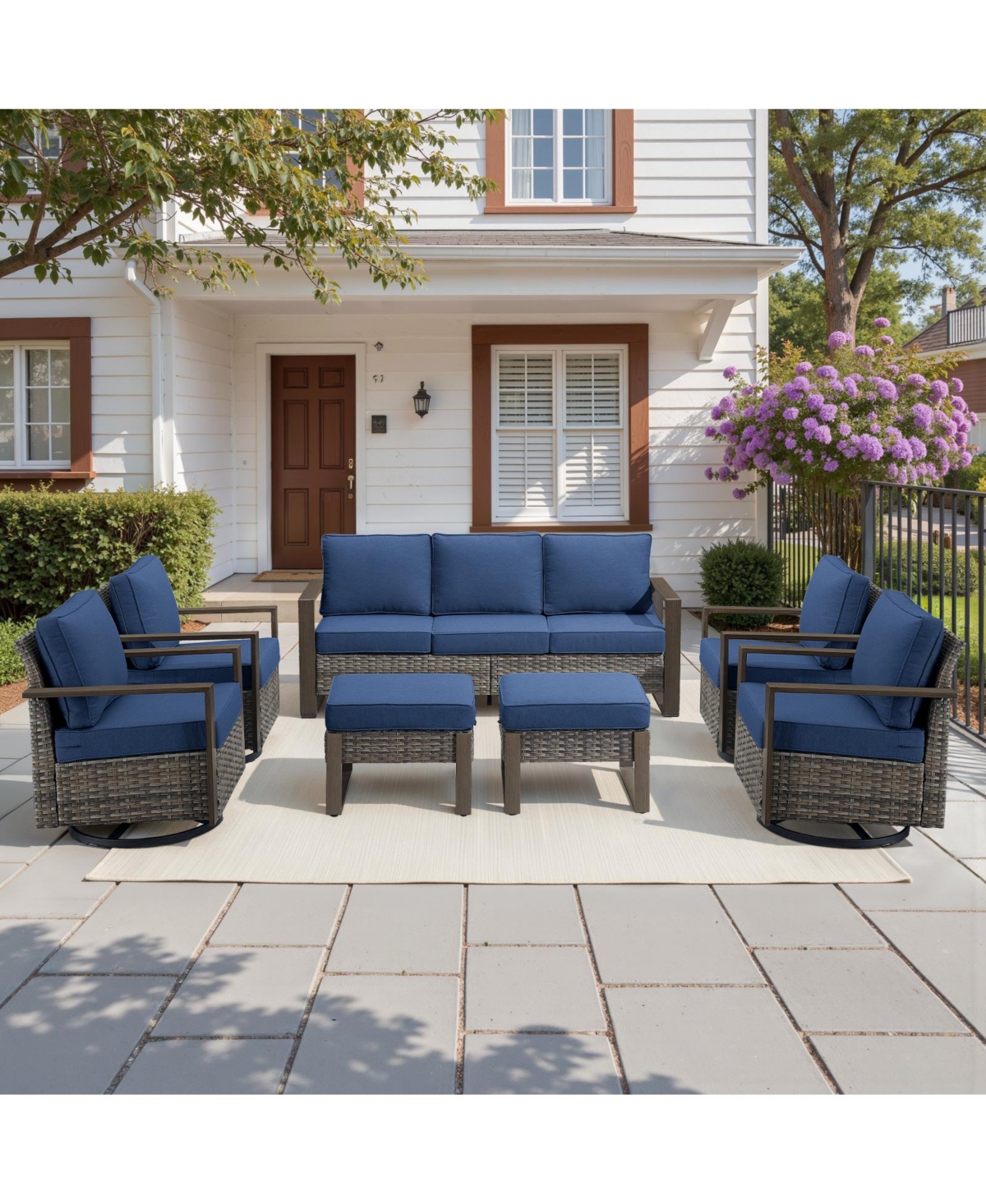 Click here for Pocassy Wicker Outdoor Patio Furniture Set - 7 Pie... prices