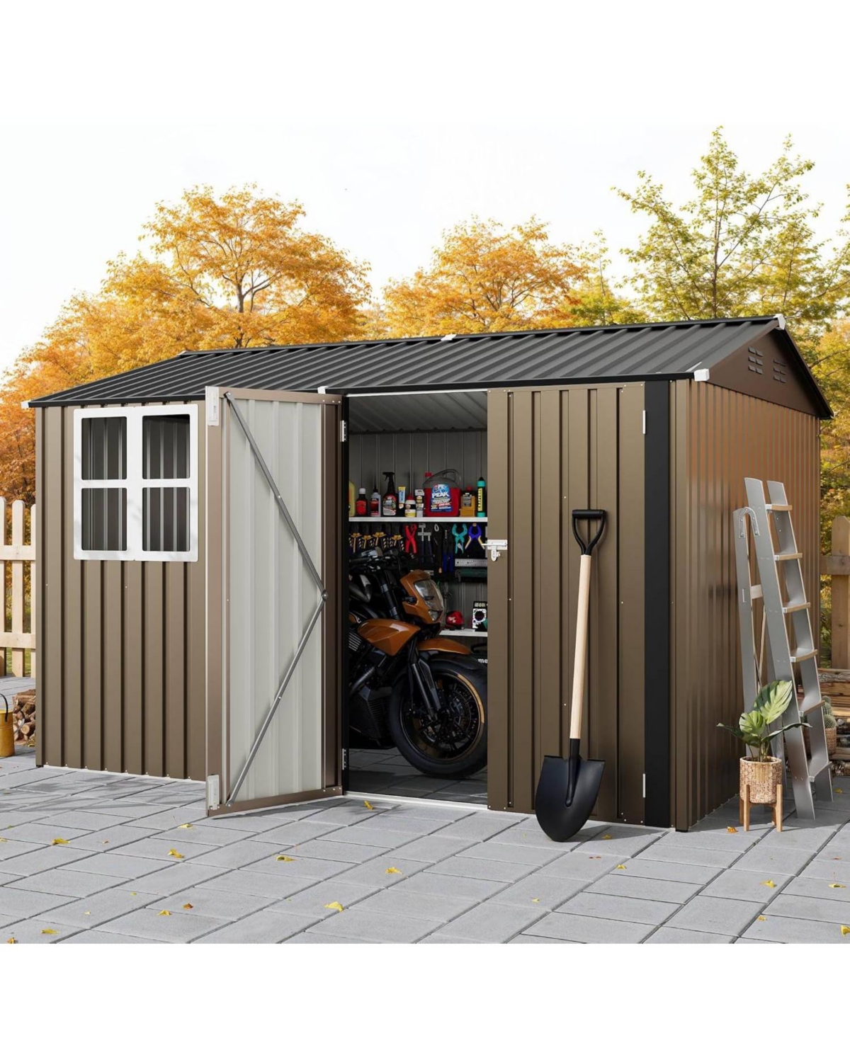 Click here for gaomon Storage Shed Metal Tool Garden Shed for Gar... prices