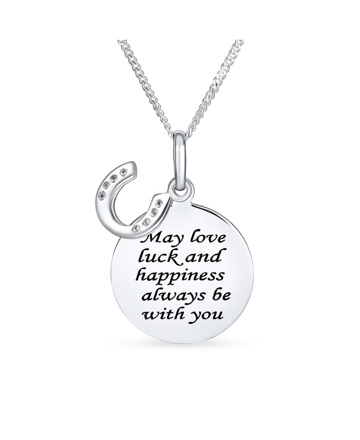 Click here for Bling Jewelry Inspirational Love and Luck Quote Ro... prices