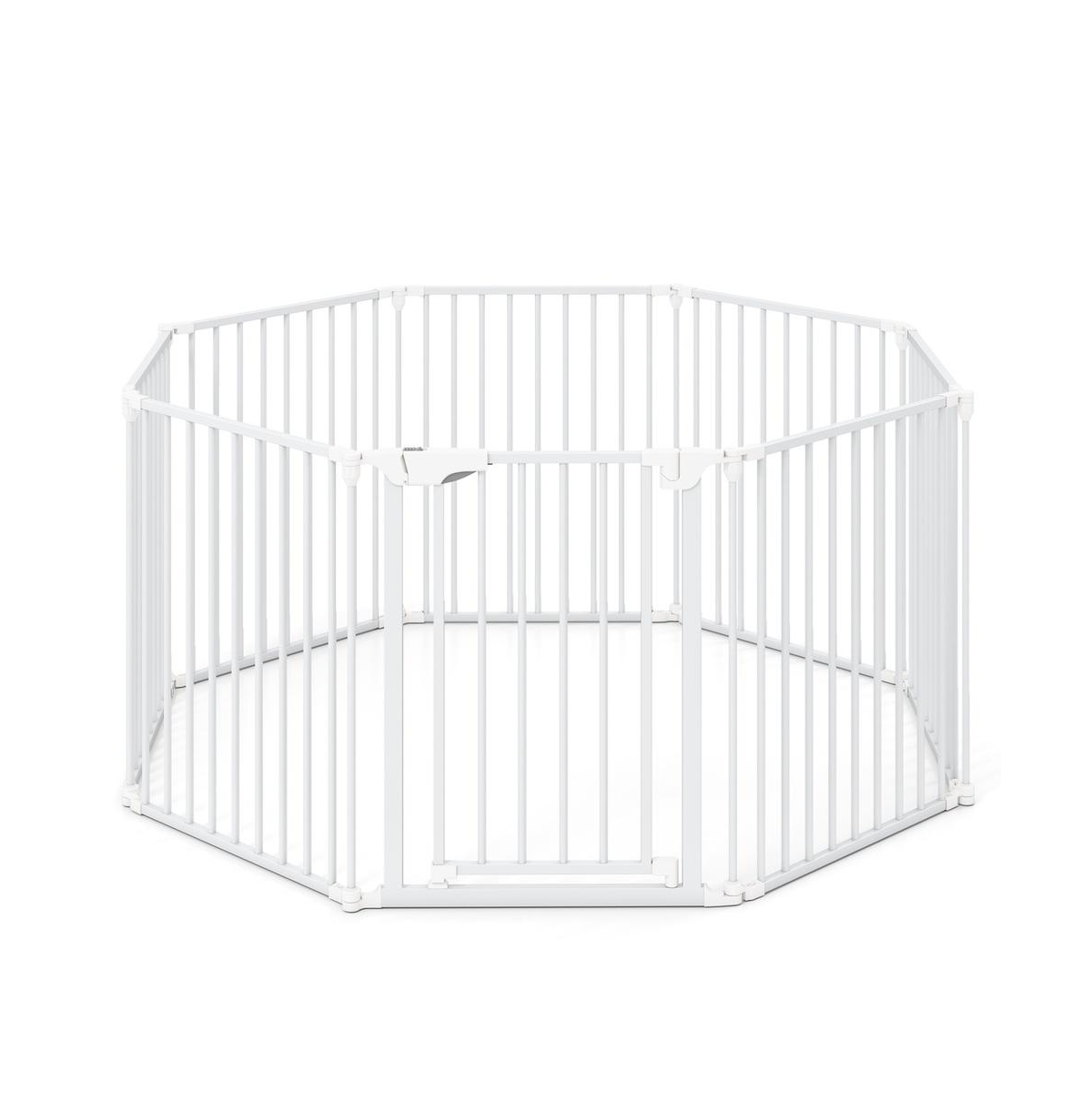 Click here for Ruie 8 Panel Extra Wide Pet Gate with Auto-Close D... prices