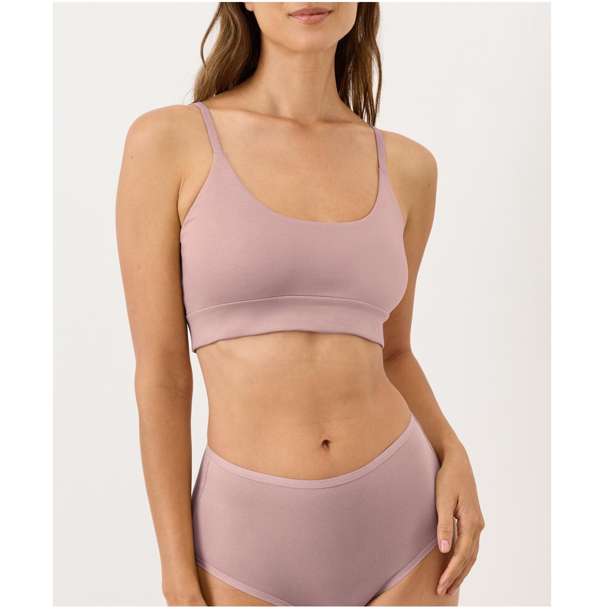 Click here for Pact Womens Everyday Strappy Scoop Bralette - Dust... prices
