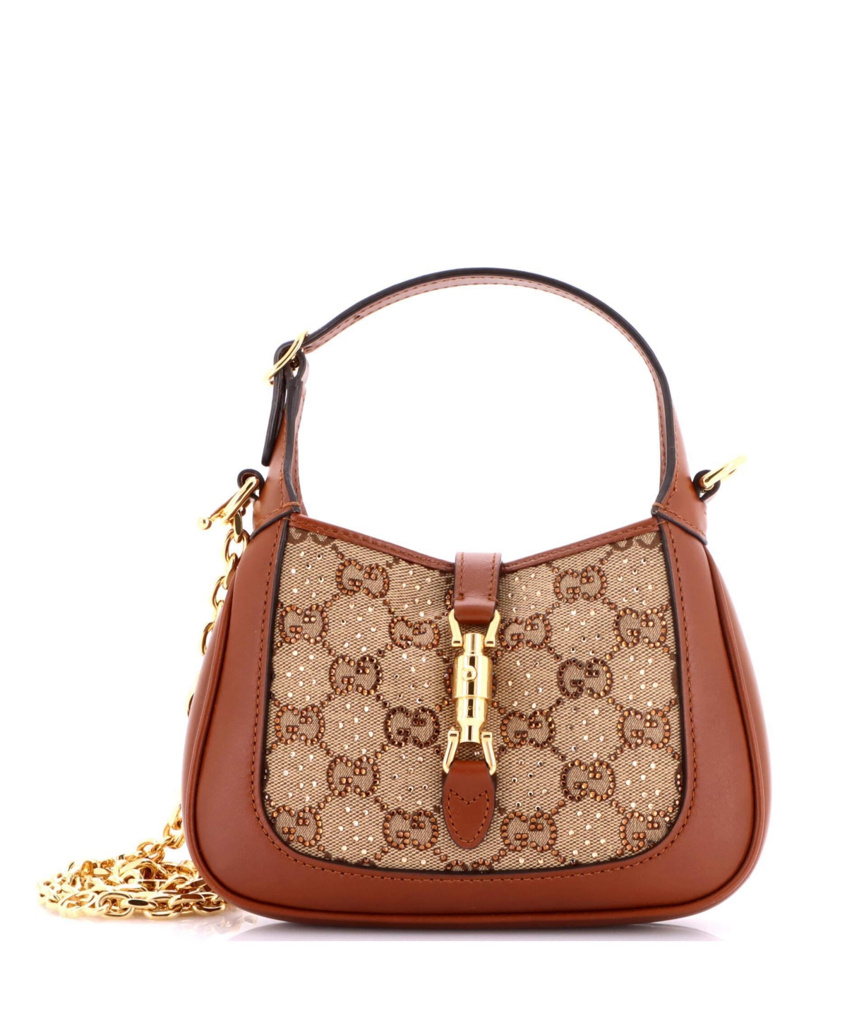 Click here for Pre-Owned Gucci Mini Jackie 1961 Chain Hobo Crysta... prices