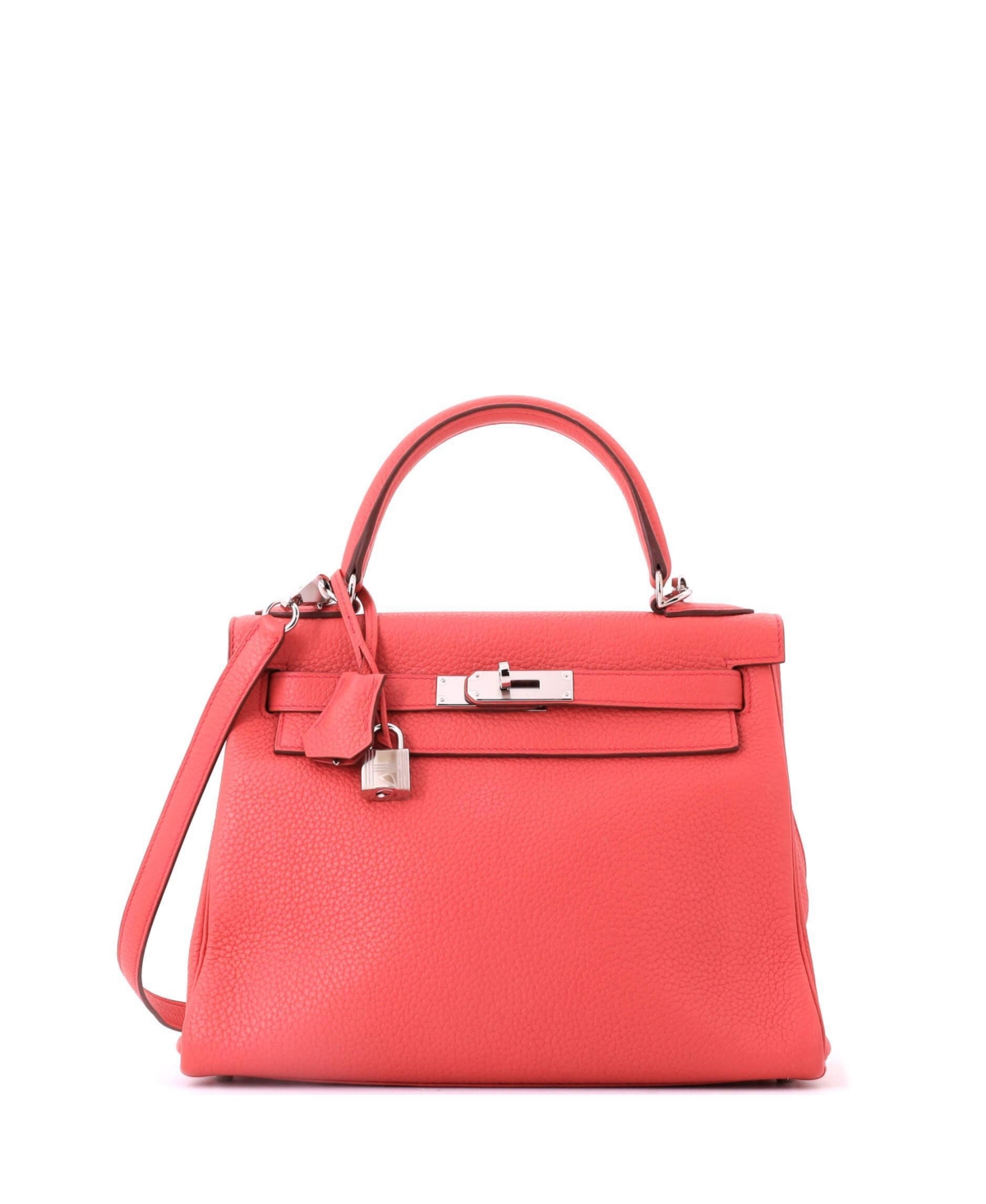 Click here for Pre-Owned HERMES Kelly 28 Handbag Pink Clemence wi... prices
