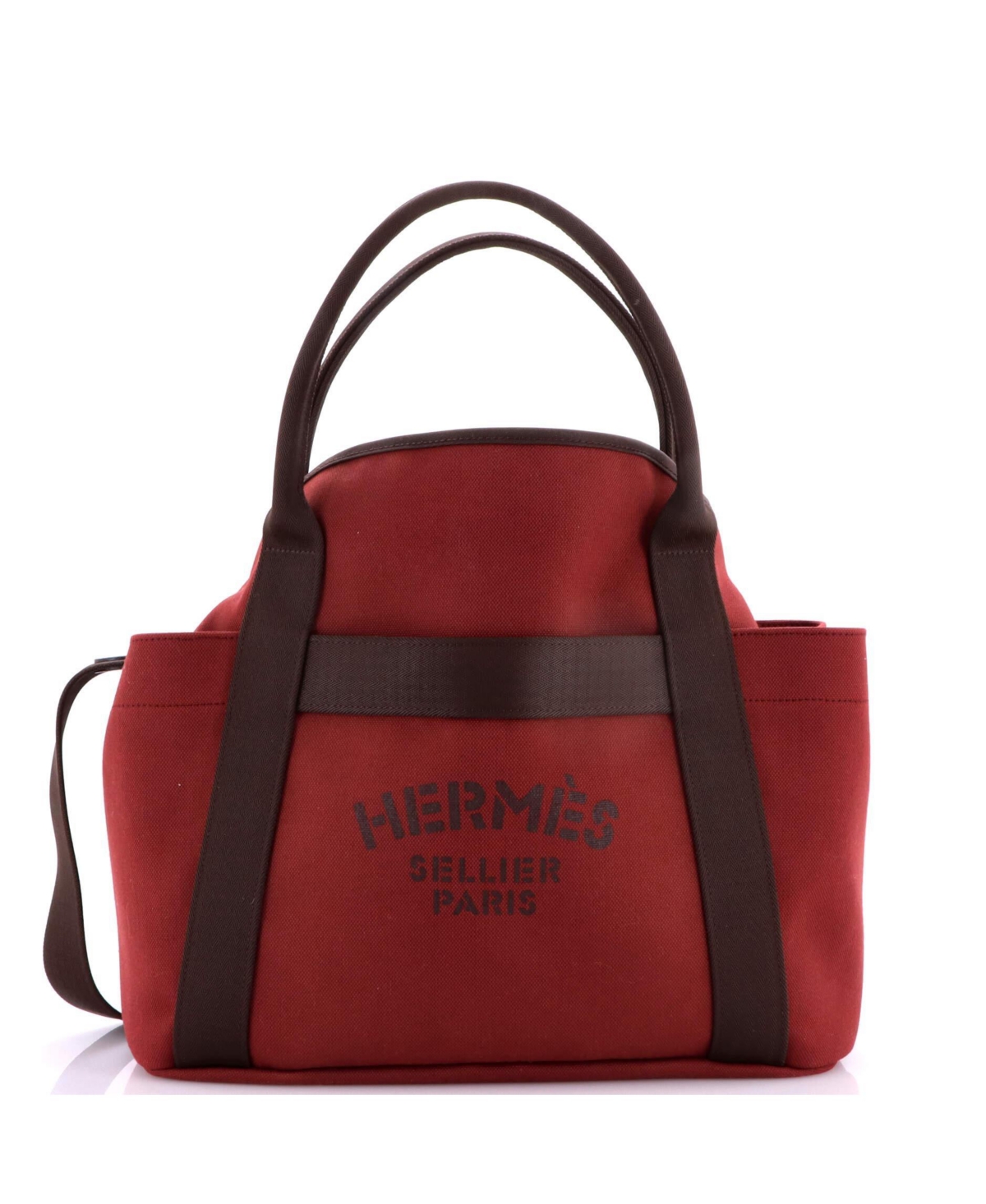 Click here for Pre-Owned HERMES Sac De Pansage Groom Handbag Canv... prices