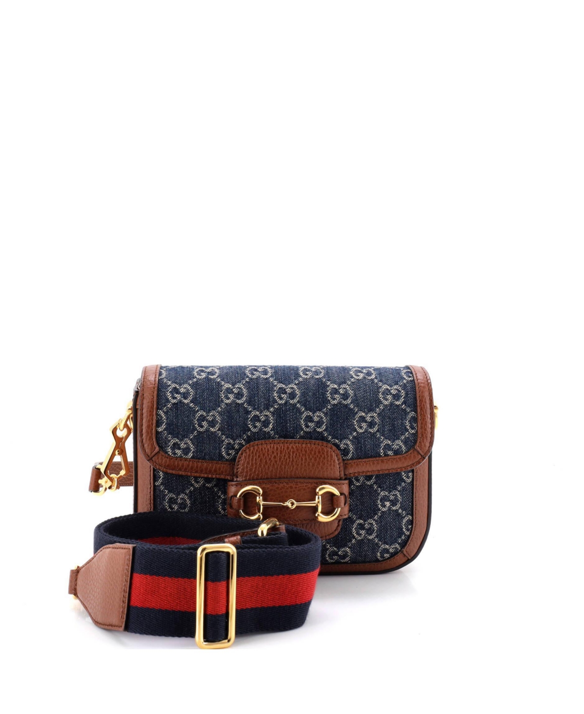 Click here for Pre-Owned Gucci Mini Horsebit 1955 Shoulder Bag Gg... prices