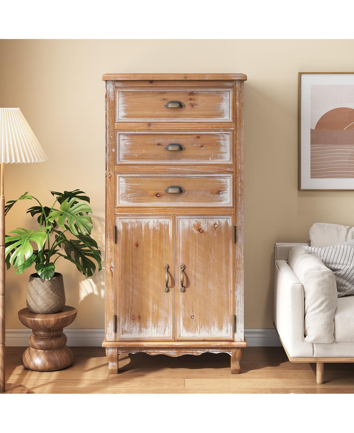 Click here for Streamdale Furniture Rustic Wooden Storage Cabinet... prices