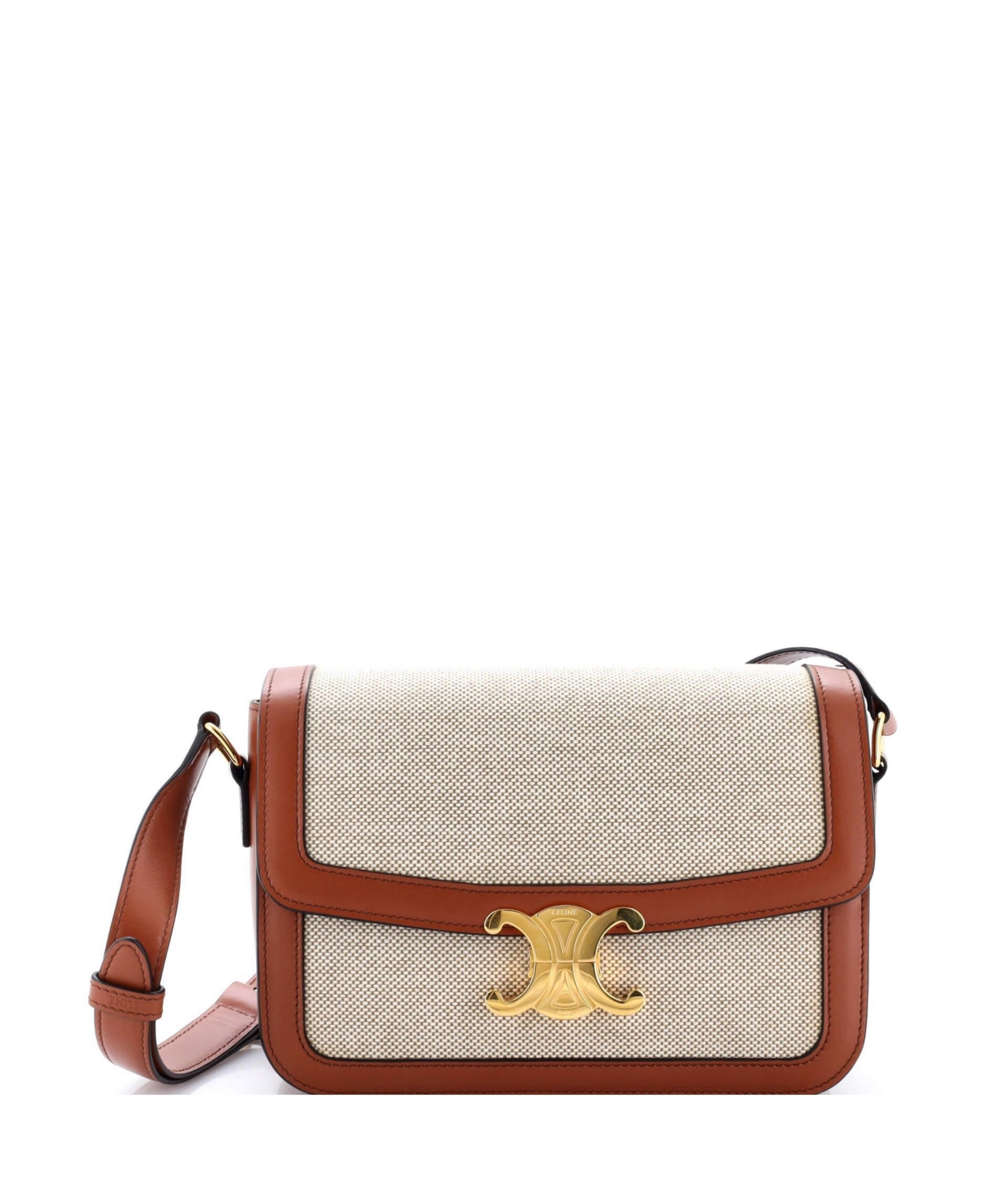 Click here for Pre-Owned Celine Medium Triomphe Shoulder Bag Canv... prices