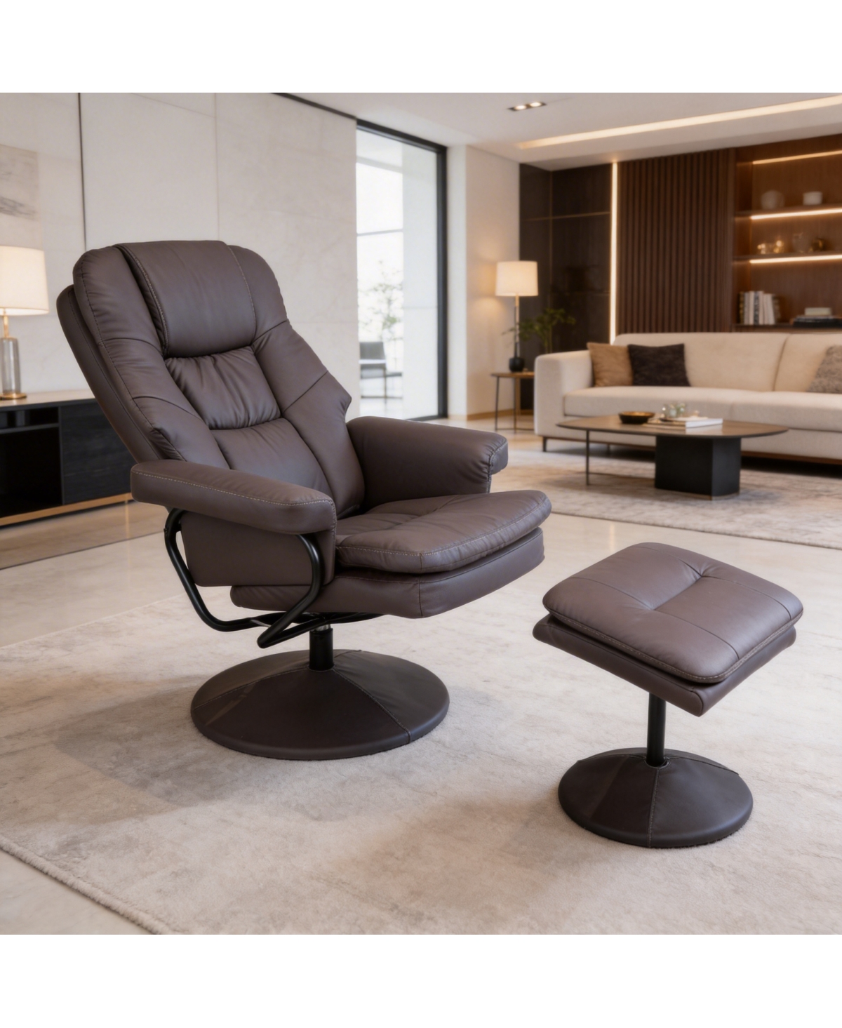 Click here for Streamdale Furniture Swivel Leather Recliner Chair... prices