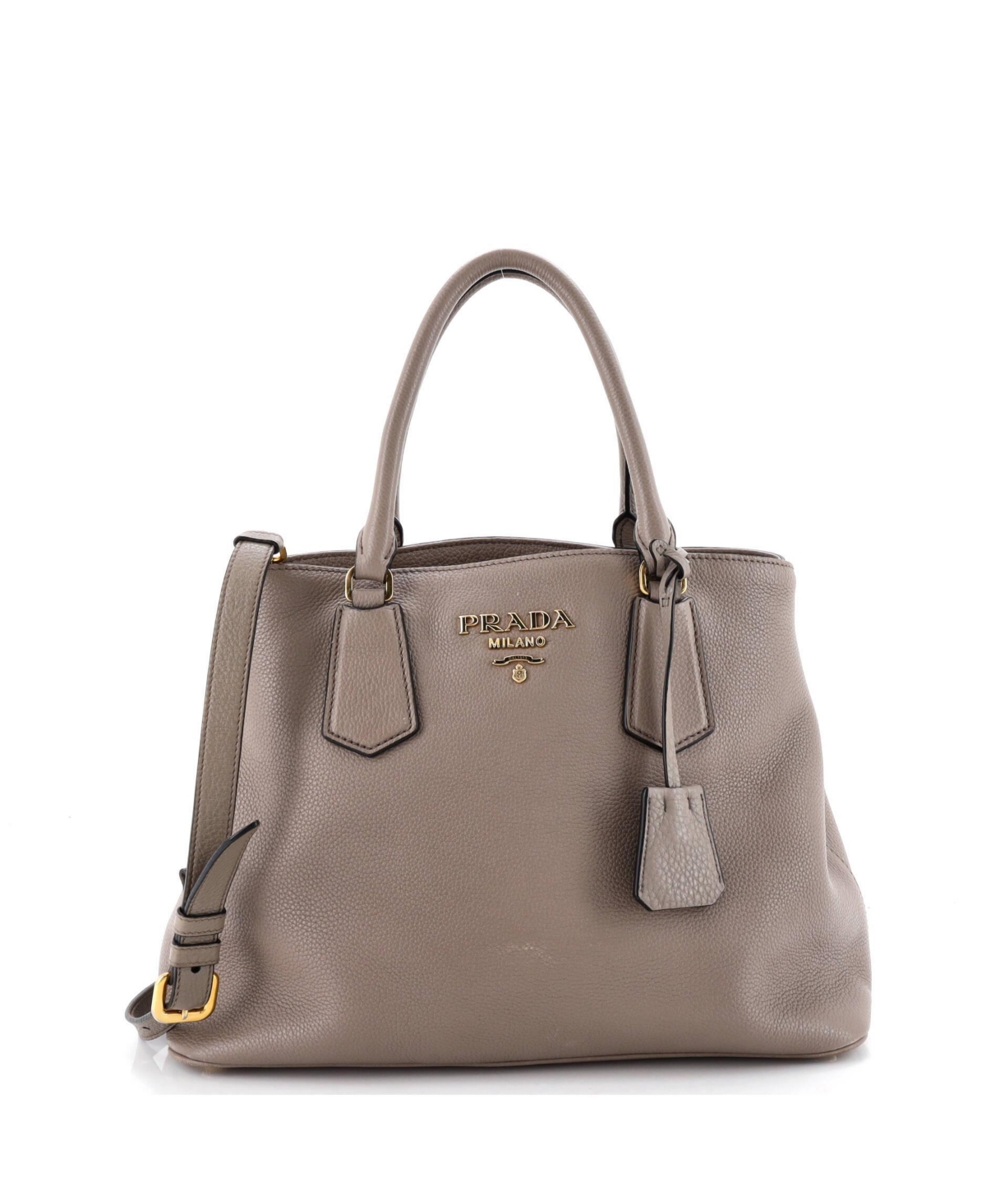 Click here for Pre-Owned Prada Medium Cuir Double Tote Leather -... prices