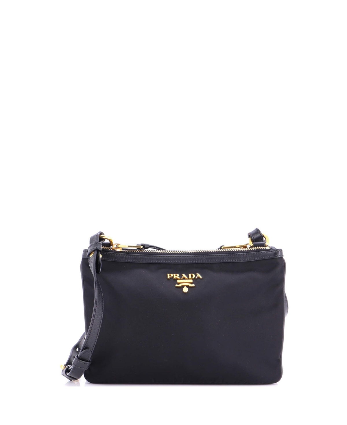 Click here for Pre-Owned Prada Small Double Zip Crossbody Bag Tes... prices