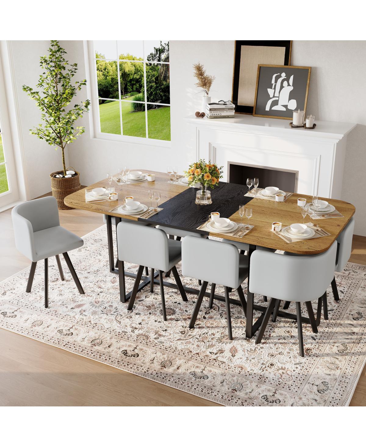 Click here for Streamdale Furniture 9 Piece Square Dining Table S... prices