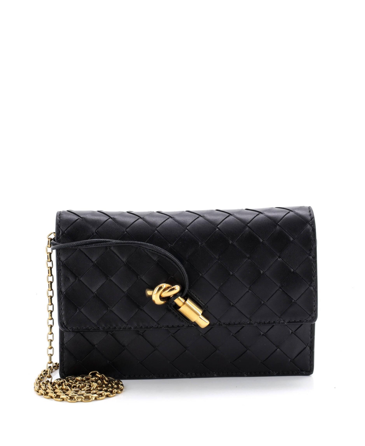 Click here for Pre-Owned Bottega Veneta Andiamo Pouch on Chain In... prices