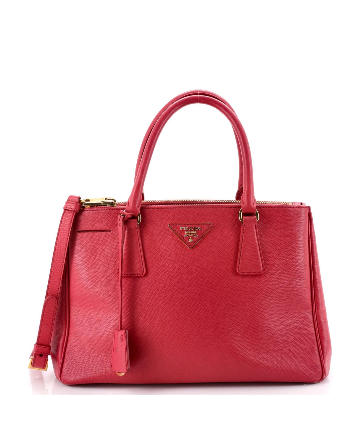 Click here for Pre-Owned Prada Medium Double Zip Lux Tote Saffian... prices