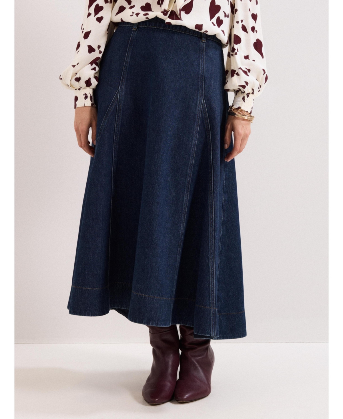 Click here for Phase Eight Womens Thea Denim Skirt - Darkwash prices