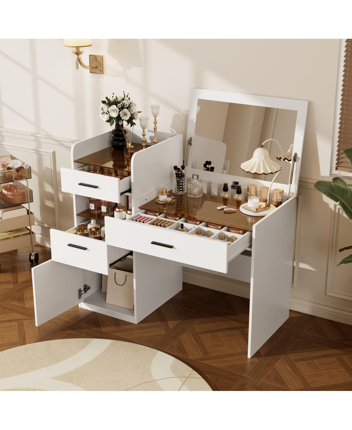 Click here for Streamdale Furniture 3-in-1 Flip Top Vanity Desk w... prices