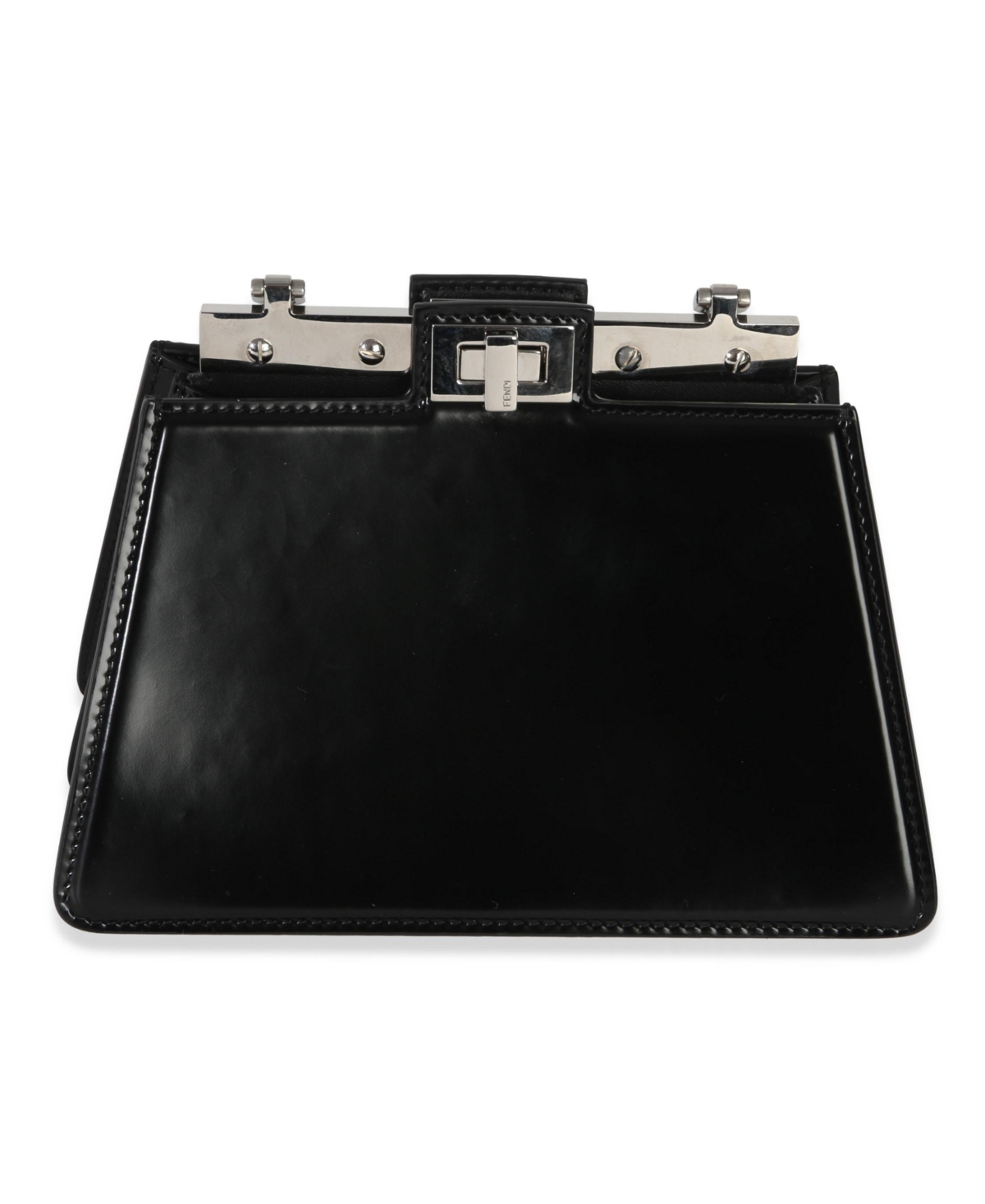 Click here for Pre-Owned Fendi Black Patent Petite Peekaboo Cut C... prices