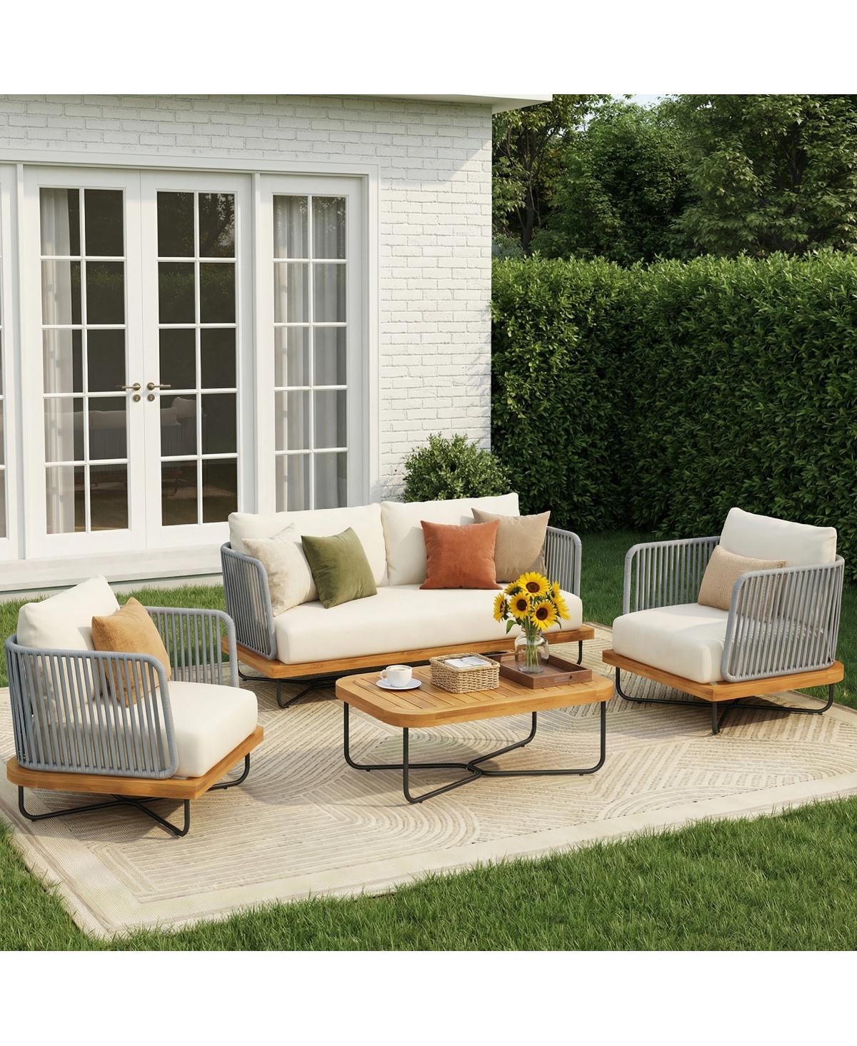 Click here for Streamdale Furniture Lucca Outdoor Acacia Wood and... prices