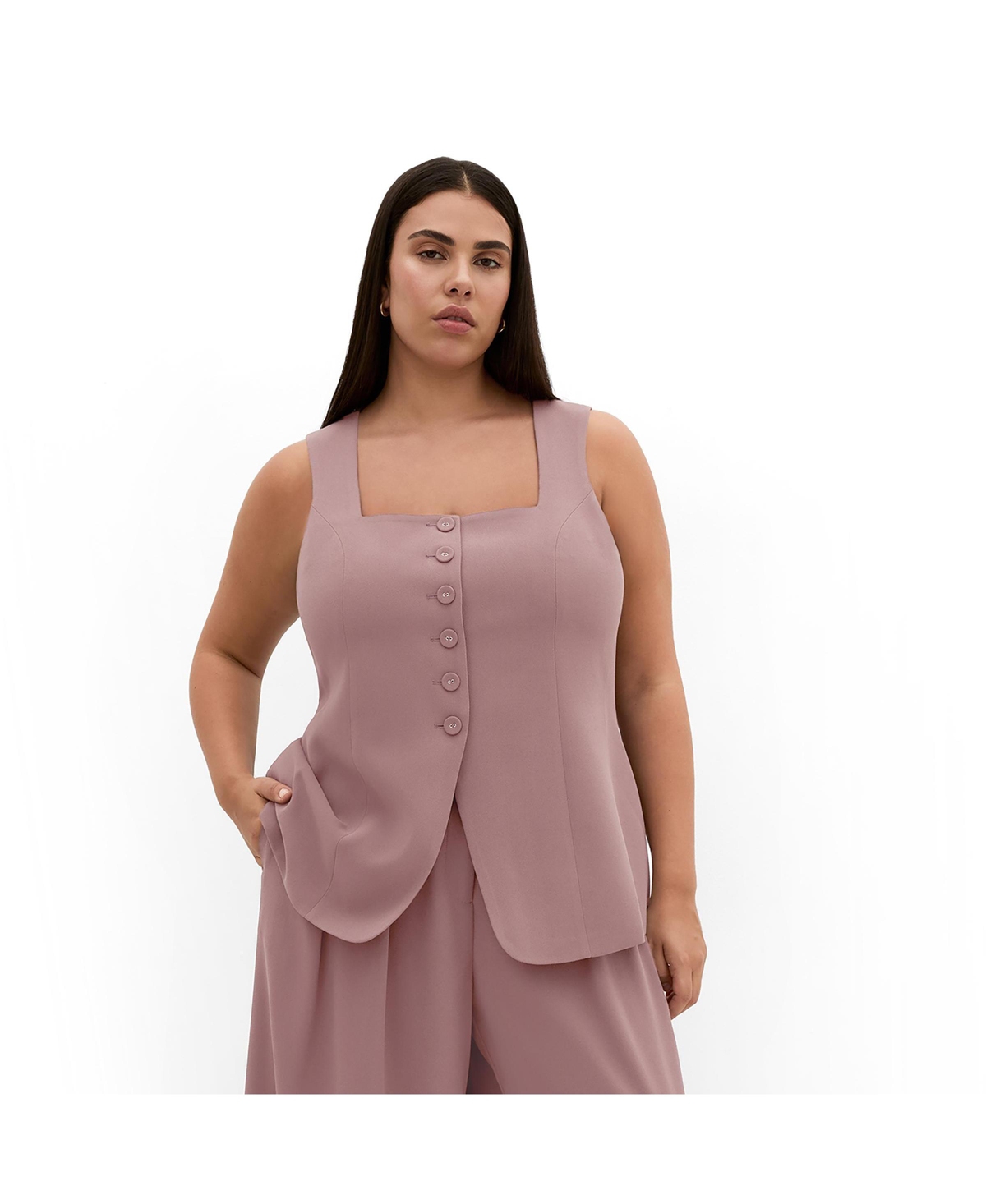 Click here for City Chic Womens Abbie Vest - Cinnamon prices