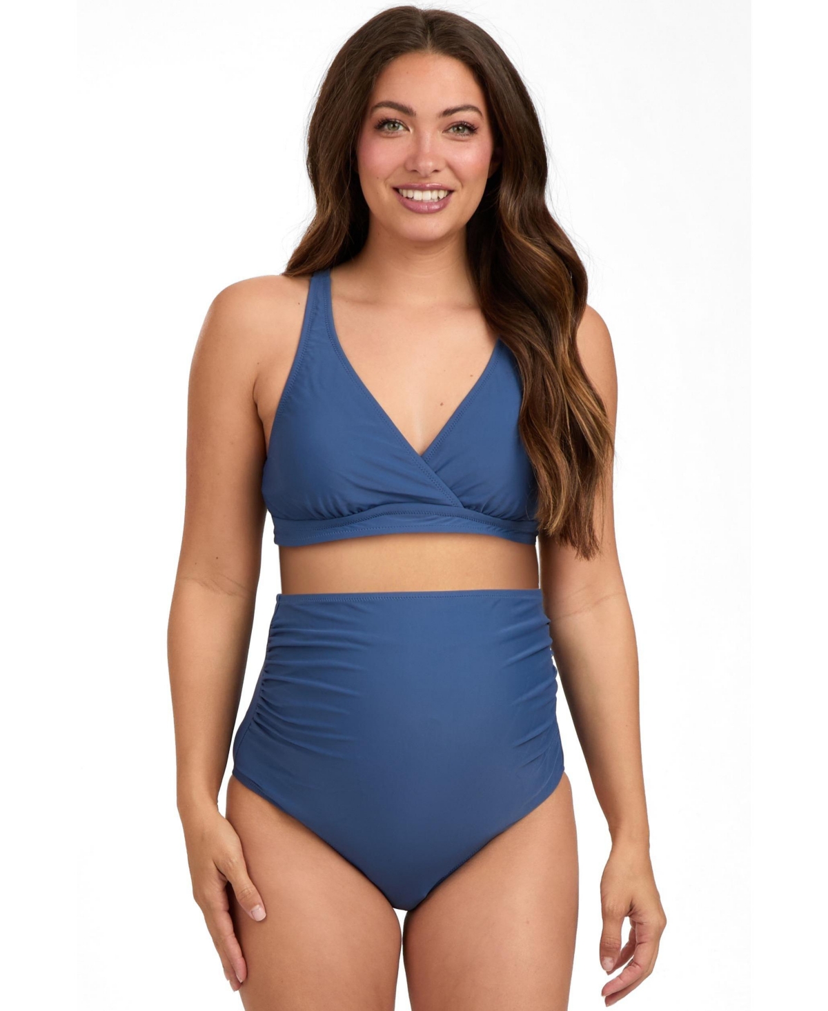 Click here for Pinkblush Maternity Black High Waist Bikini Set -... prices