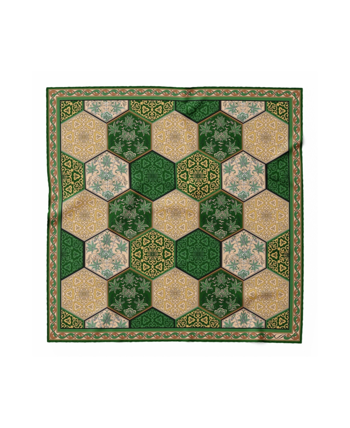 Click here for Elizabetta Mens Dante Silk Pocket Square - Emerald... prices