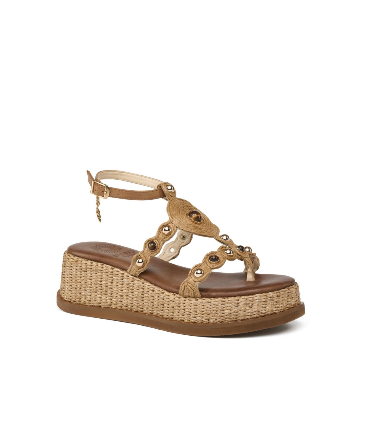 Click here for Grace Footwear Womens Vivara Raffia Stone Platform... prices