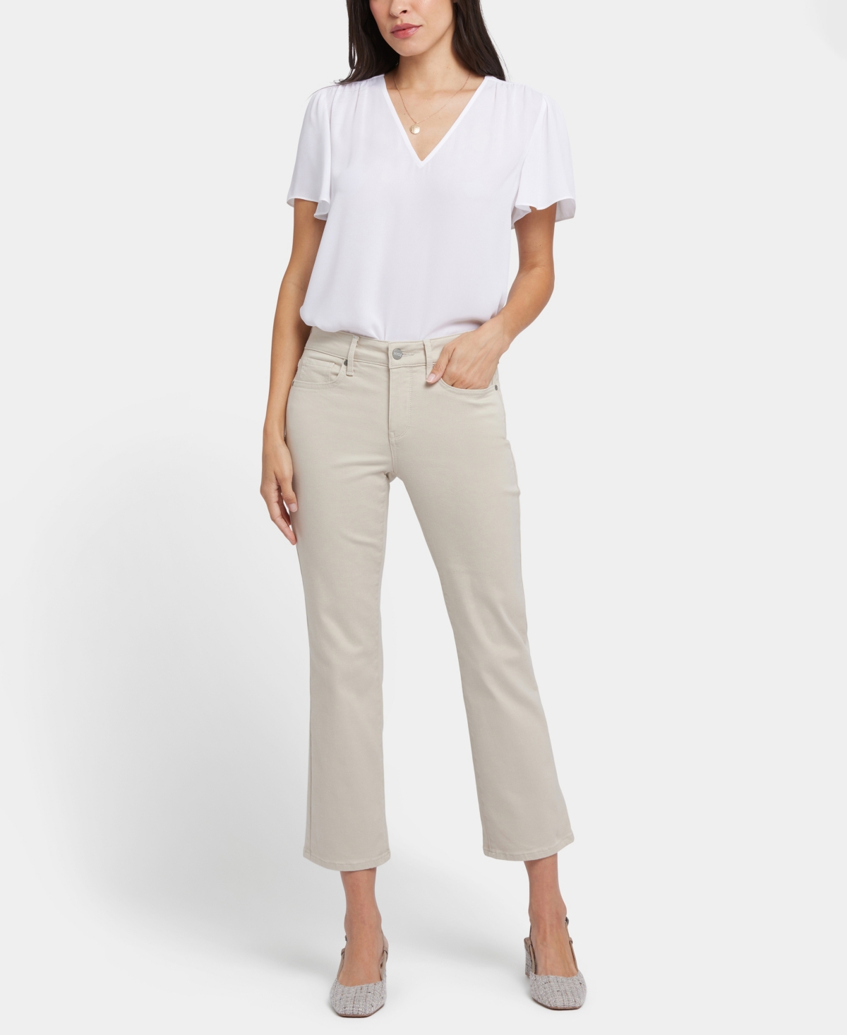 Click here for Nydj Womens Marilyn Straight Ankle Jeans - Feather prices