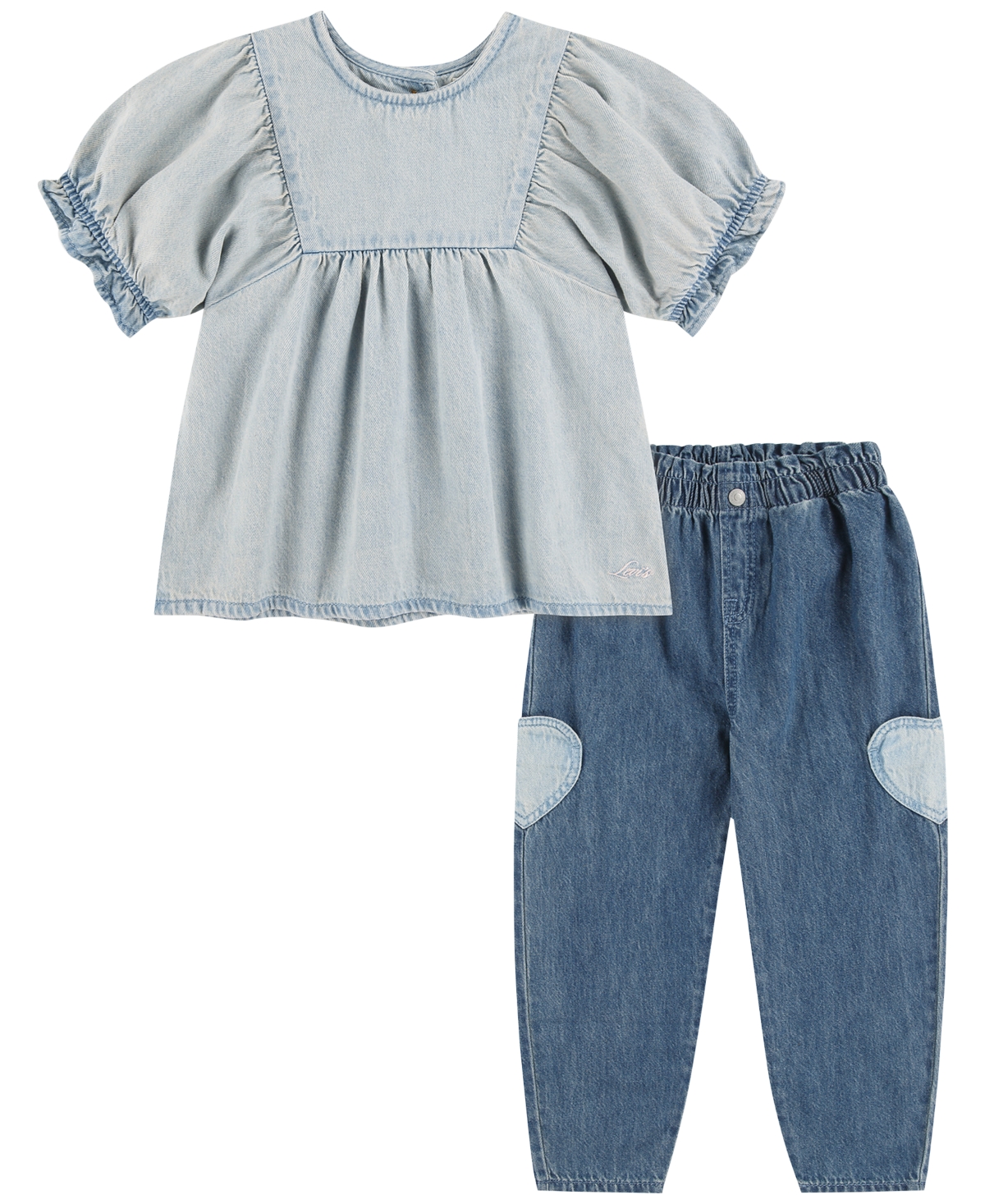 Click here for Levis Baby Girls Yoke Top and Balloon Pants  2-Pie... prices