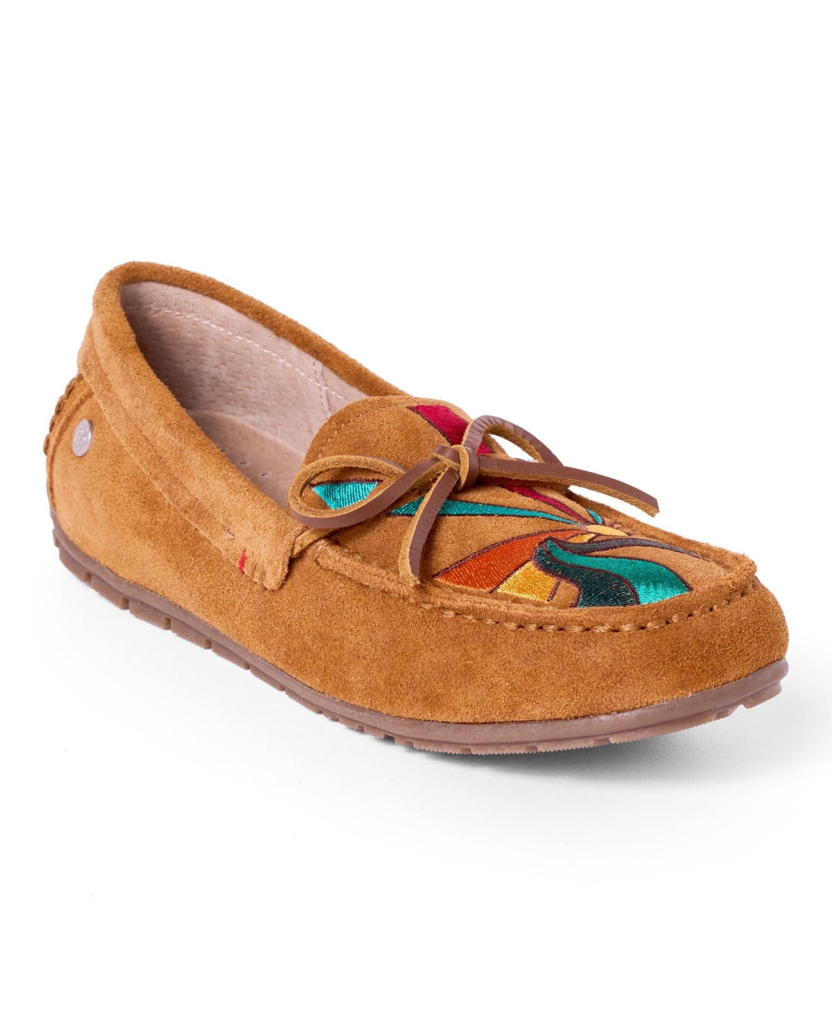 Click here for Minnetonka Womens Suede Loafer Moc - Brown sunset prices