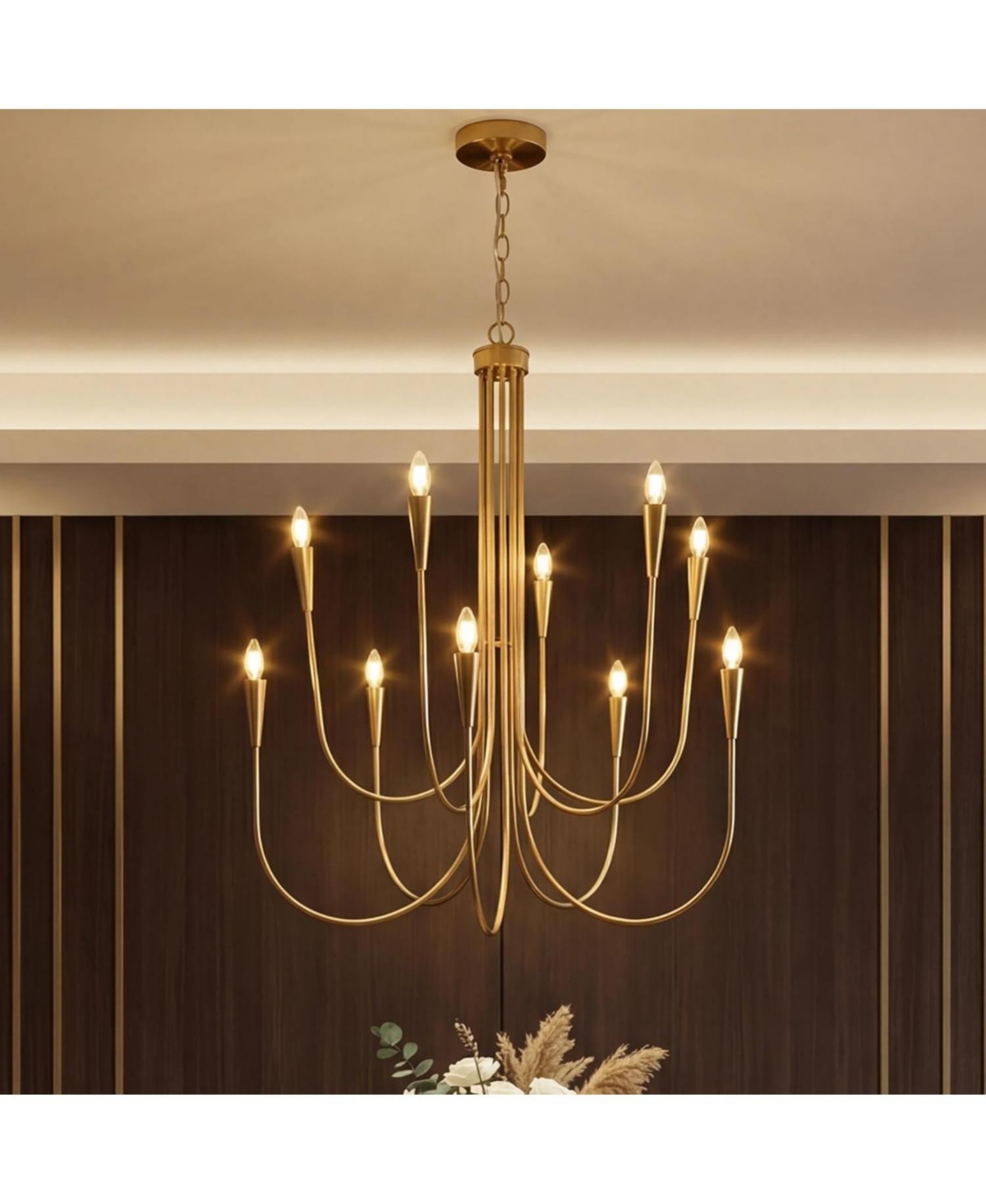 Click here for Tribesigns 10-Light Modern Chandelier  U-Shaped Ar... prices
