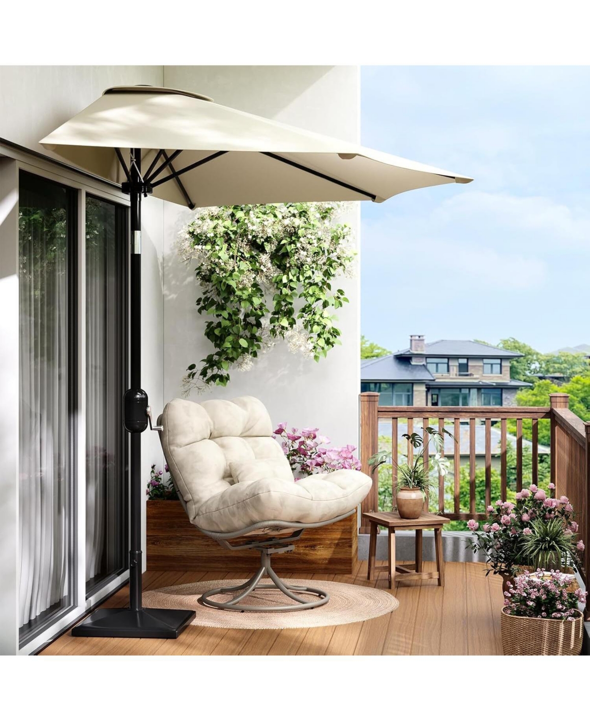 Click here for gaomon 9Feet Half Patio Umbrella with Smooth Crank... prices