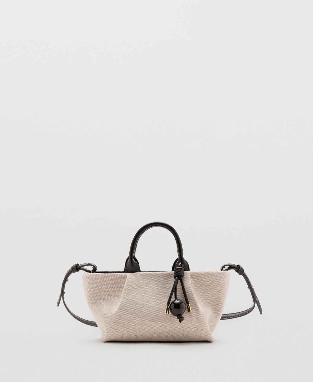 Click here for Mango Womens Small Canvas Bag - Black prices