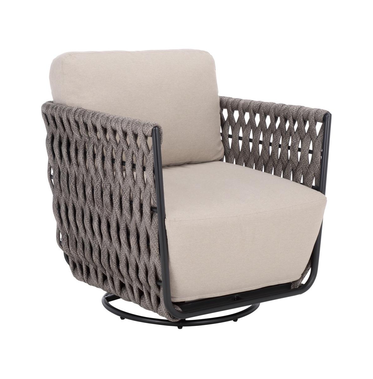 Click here for Augusta Home Nicole Rope Patio Swivel Chair - Taup... prices