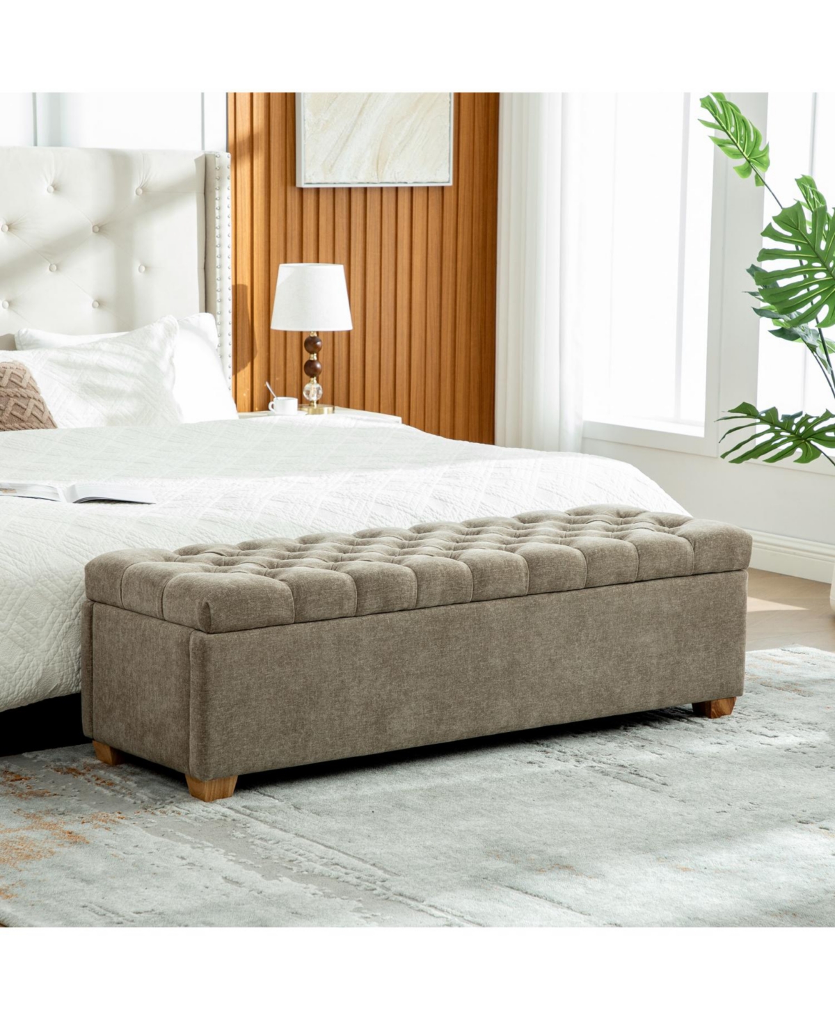 Click here for Rainsken 60.2 Inch Bedroom Bench with Storage  Che... prices