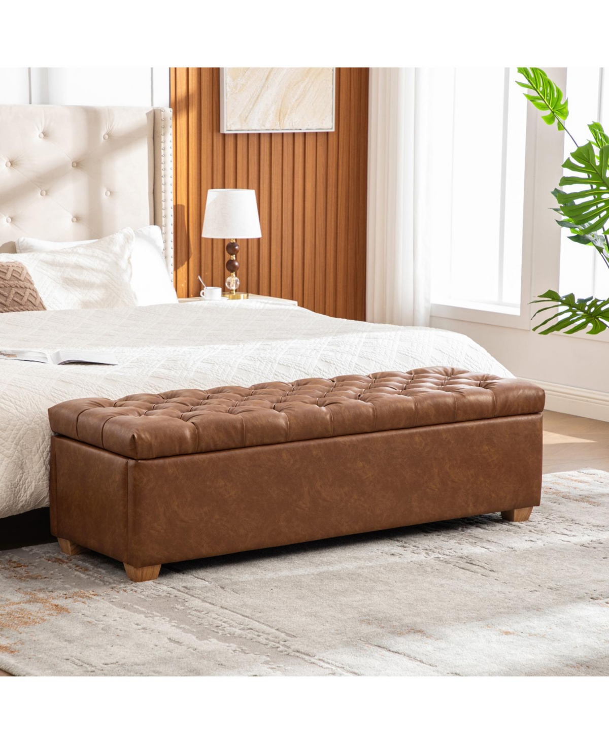 Click here for Rainsken 60.2 Inch Bedroom Bench with Storage  Che... prices