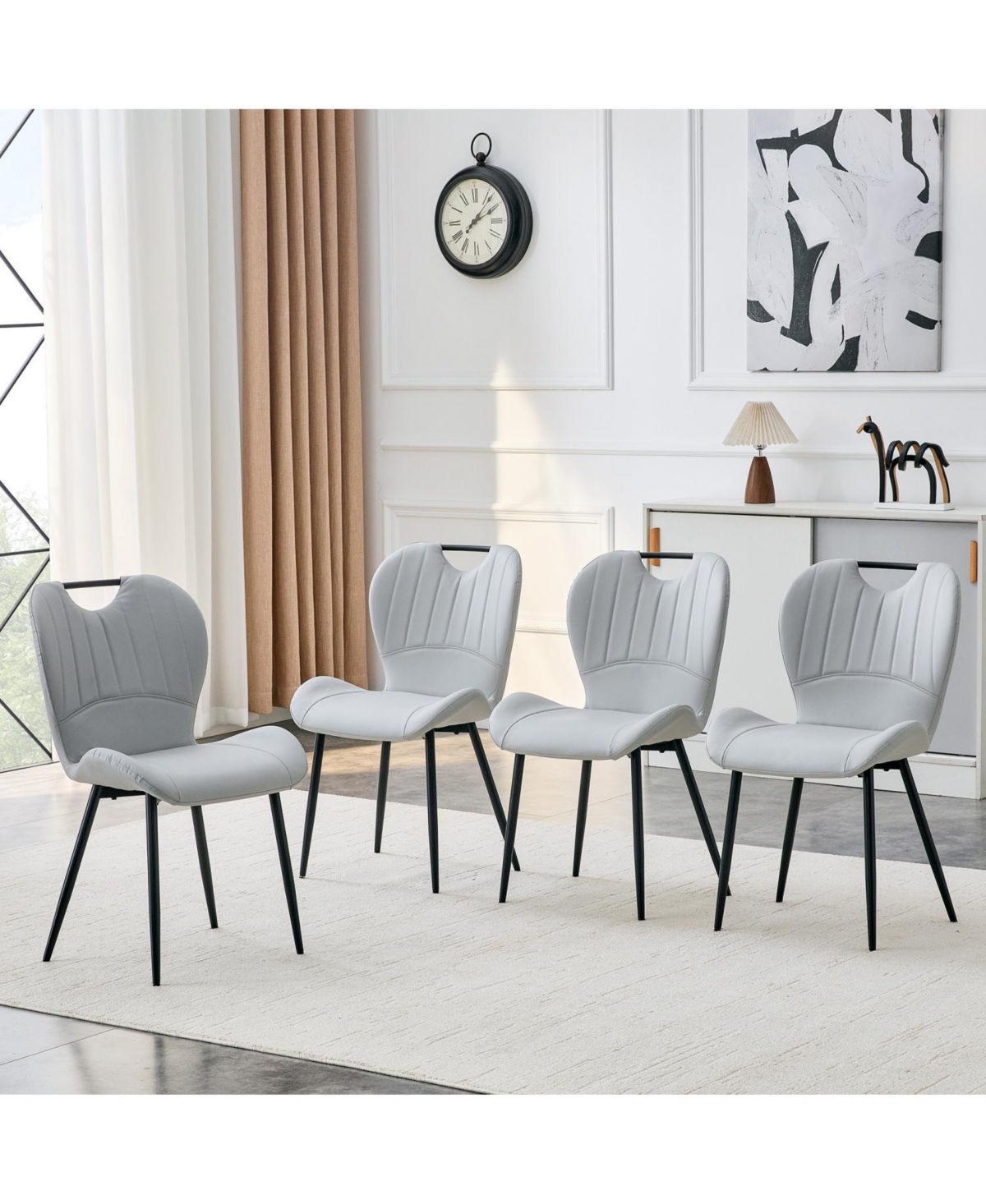 Click here for Rainsken Modern Dining Chairs Set of 4  Pu Dining... prices