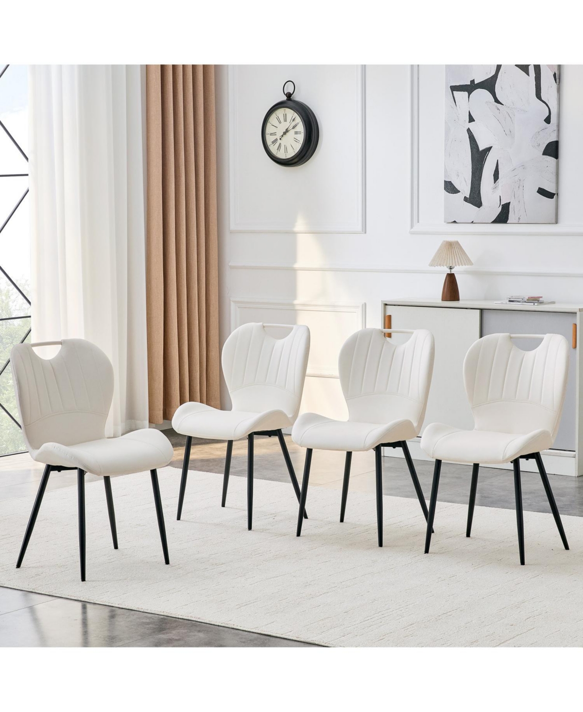 Click here for Rainsken Modern Dining Chairs Set of 4  Pu Dining... prices