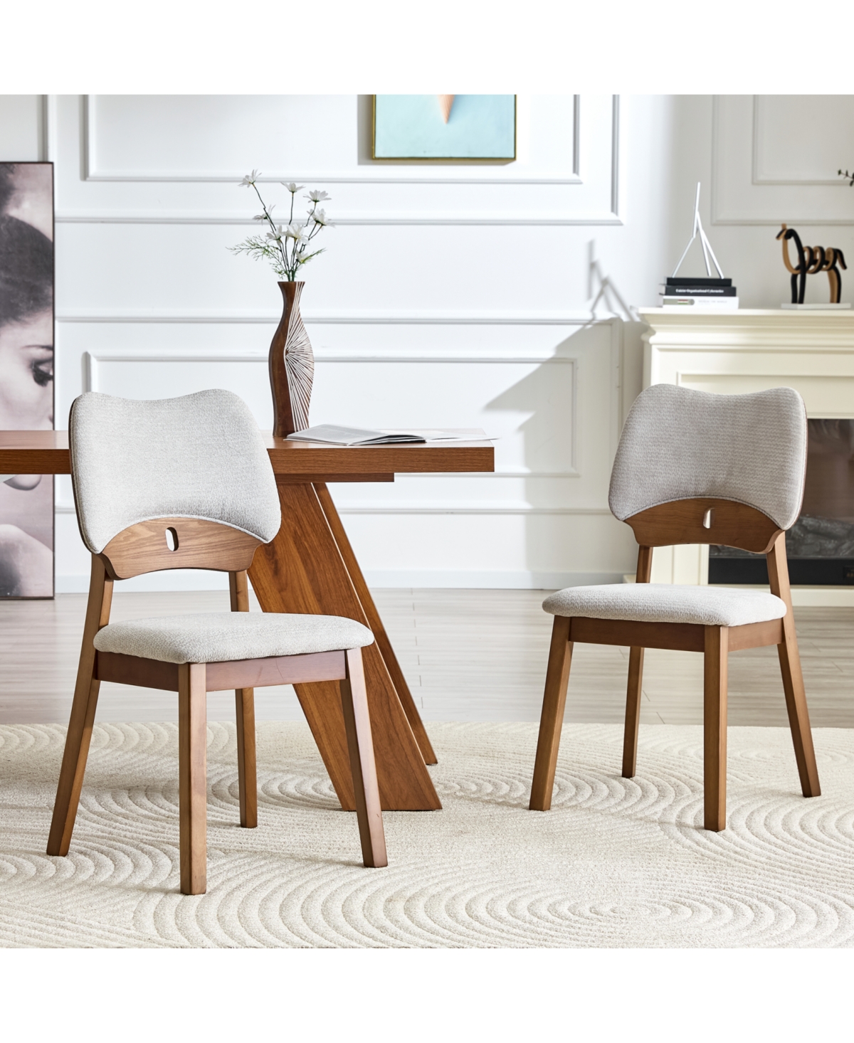 Click here for Rainsken Solid Wood Dining Chair Set of 2  cushion... prices