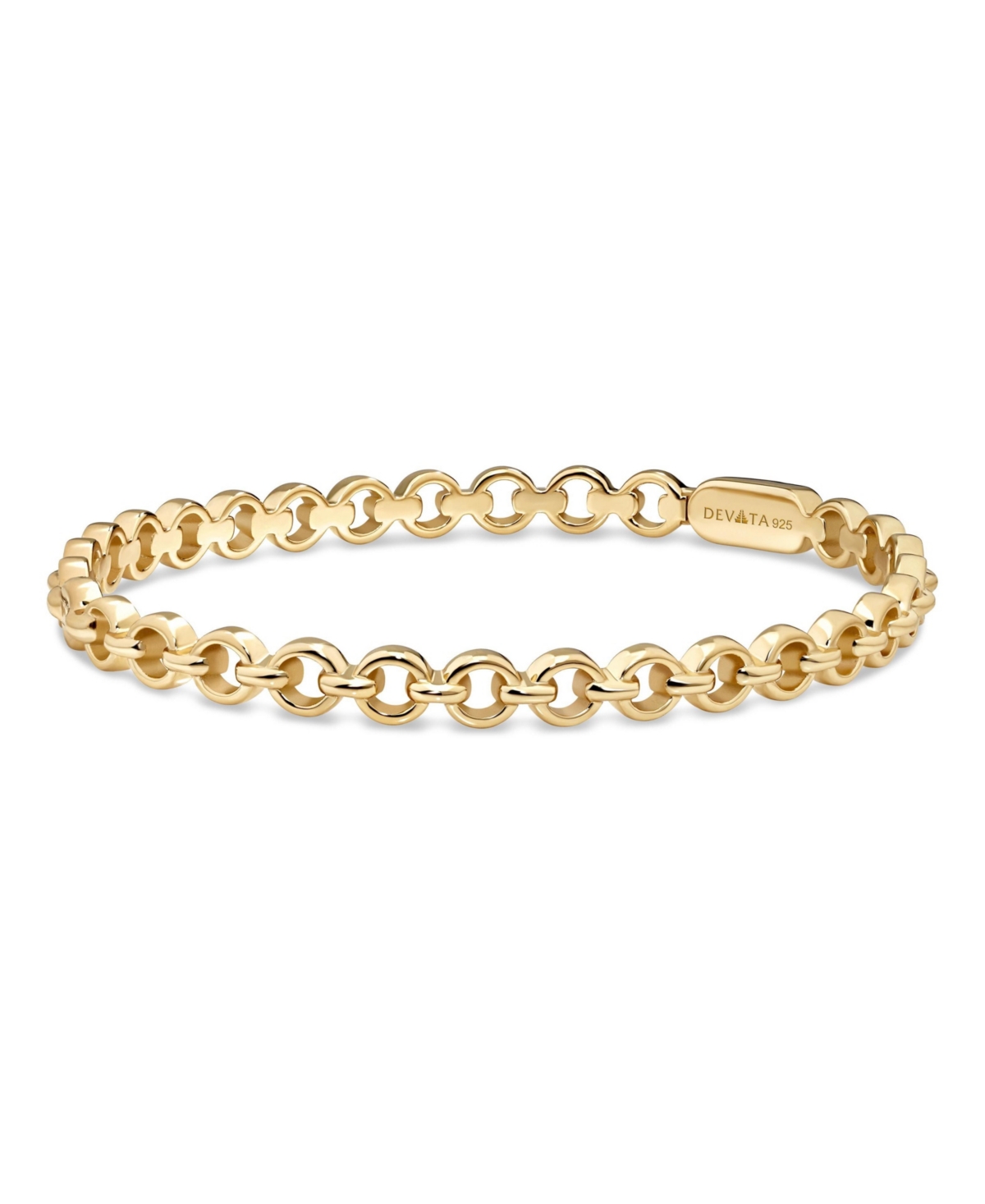 Click here for Devata Cable Link Bangle Bracelet in Gold Plated S... prices