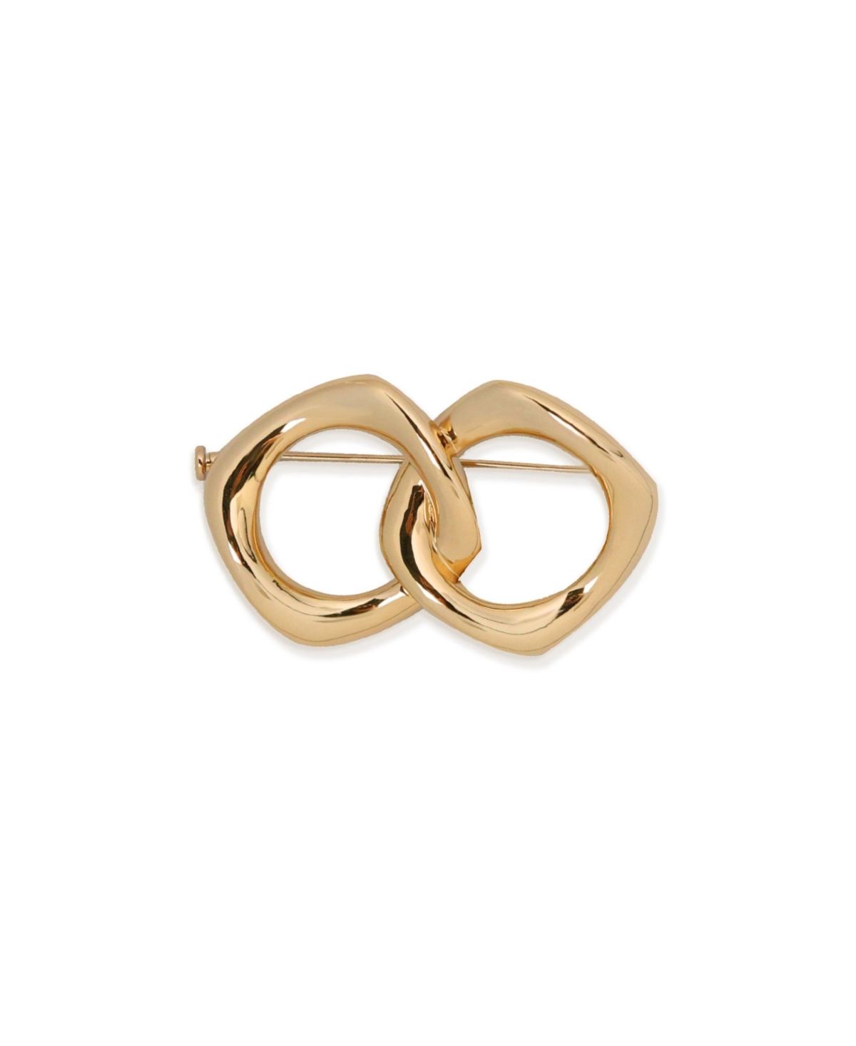 Click here for Retro Chic Double Hoop Brooch - Gold prices