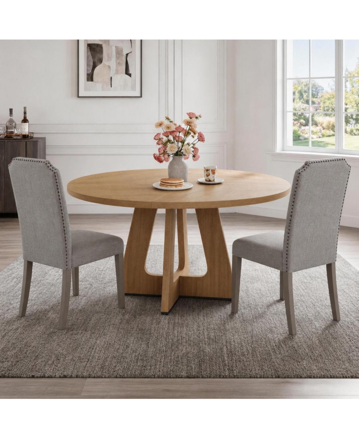 Click here for homfan 3-Piece Round Dining Table Set with 2 Chair... prices