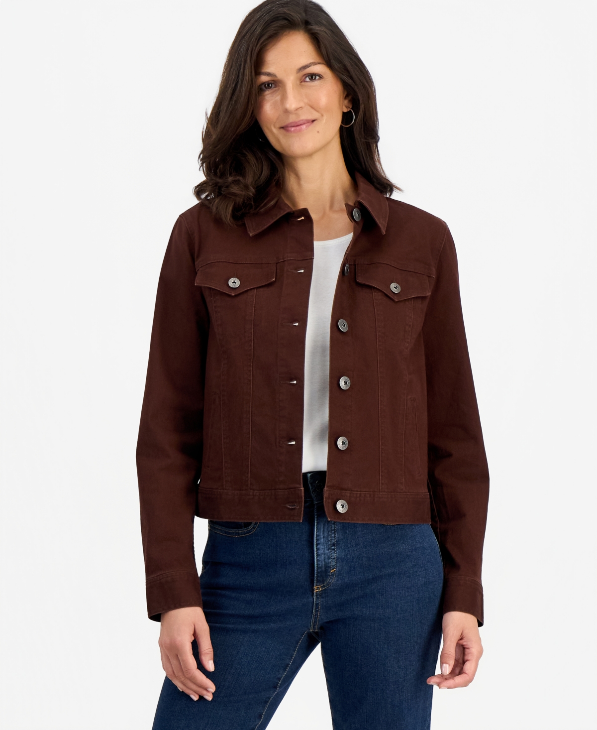 Click here for Style & Co Womens Classic Denim Jacket  Created fo... prices