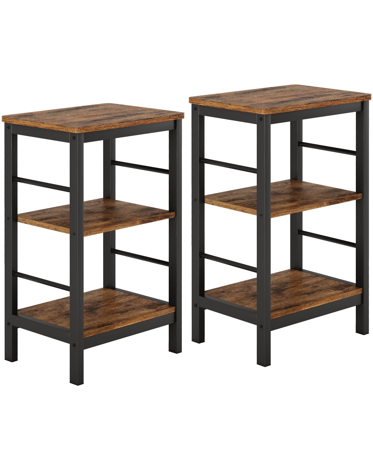 Click here for homfan Set of 2 Space-Saving 3-Tier Narrow End Tab... prices
