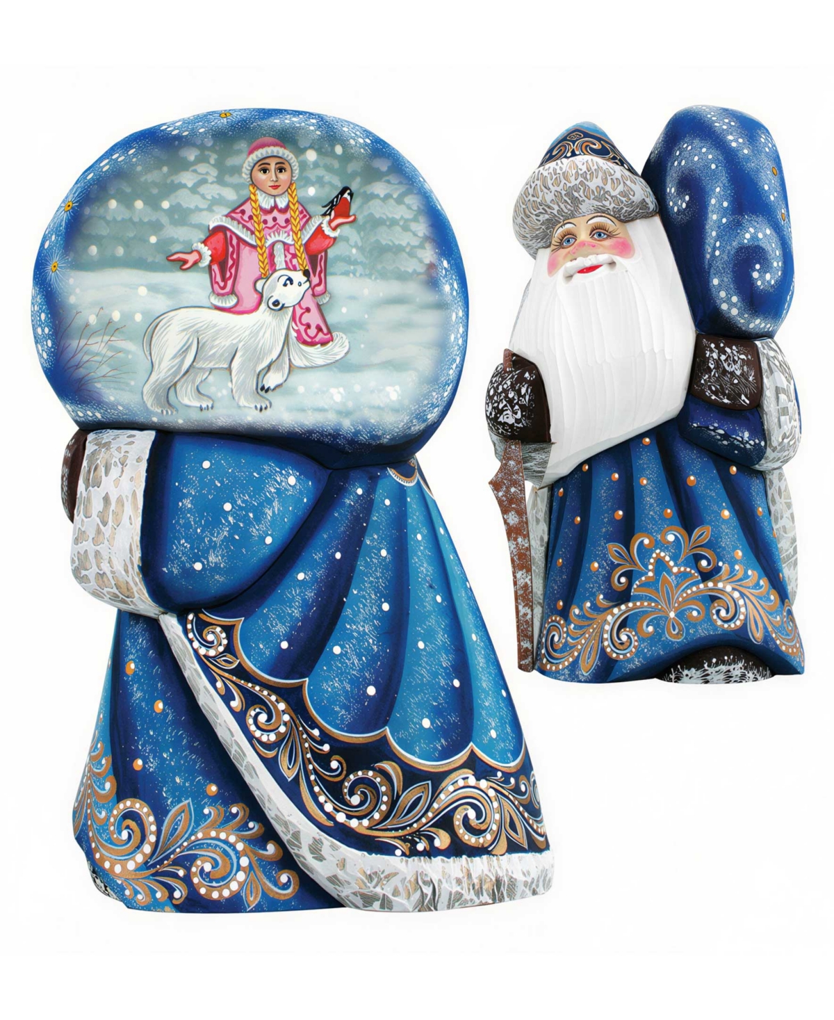 Click here for G.DeBrekht Woodcarved Hand Painted Santa Delightfu... prices