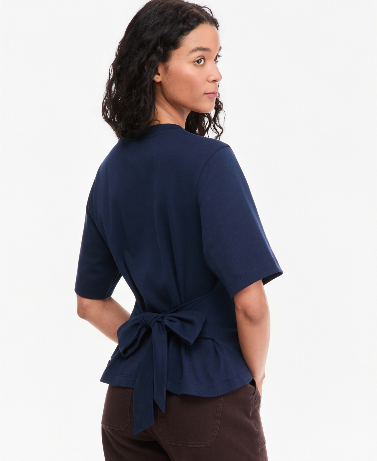 Click here for On 34th Womens Tie-Back Interlock T-Shirt  Macys E... prices