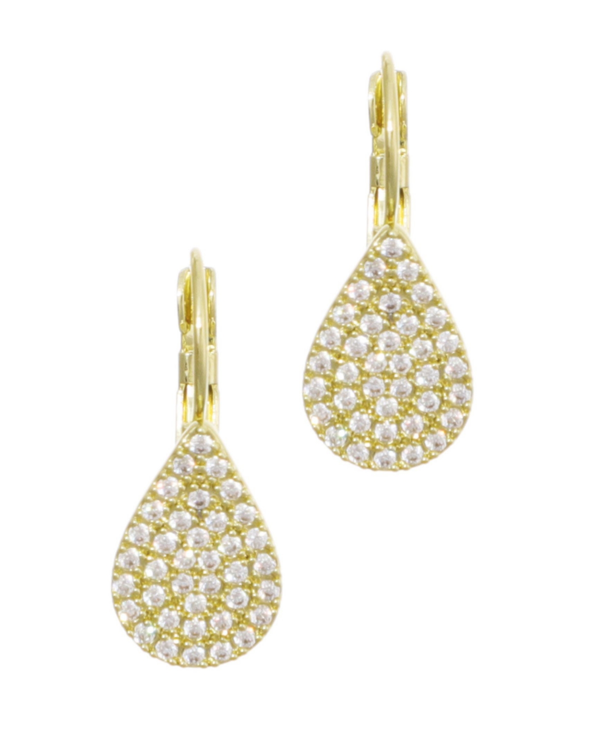 Click here for Adornia Gold Cubic Zirconia Pave Pear Drops with F... prices