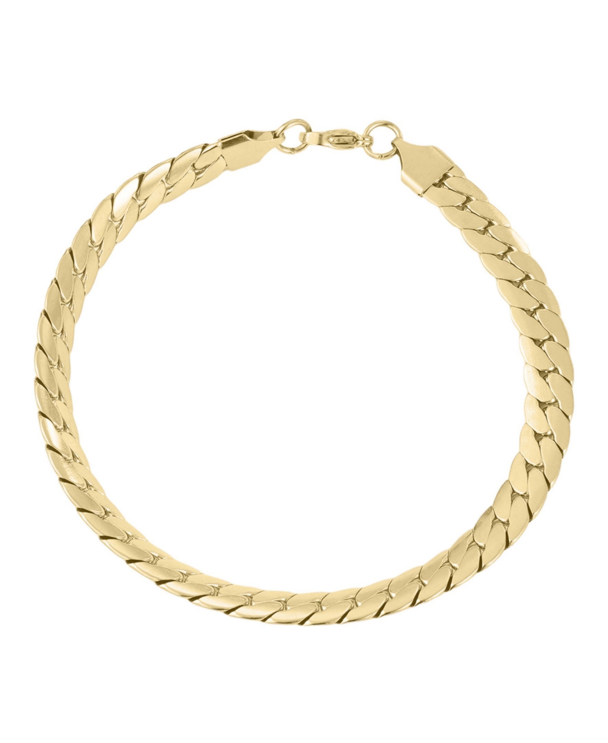 Click here for Adornia Tarnish Resistant Gold Flat Curb Chain Bra... prices
