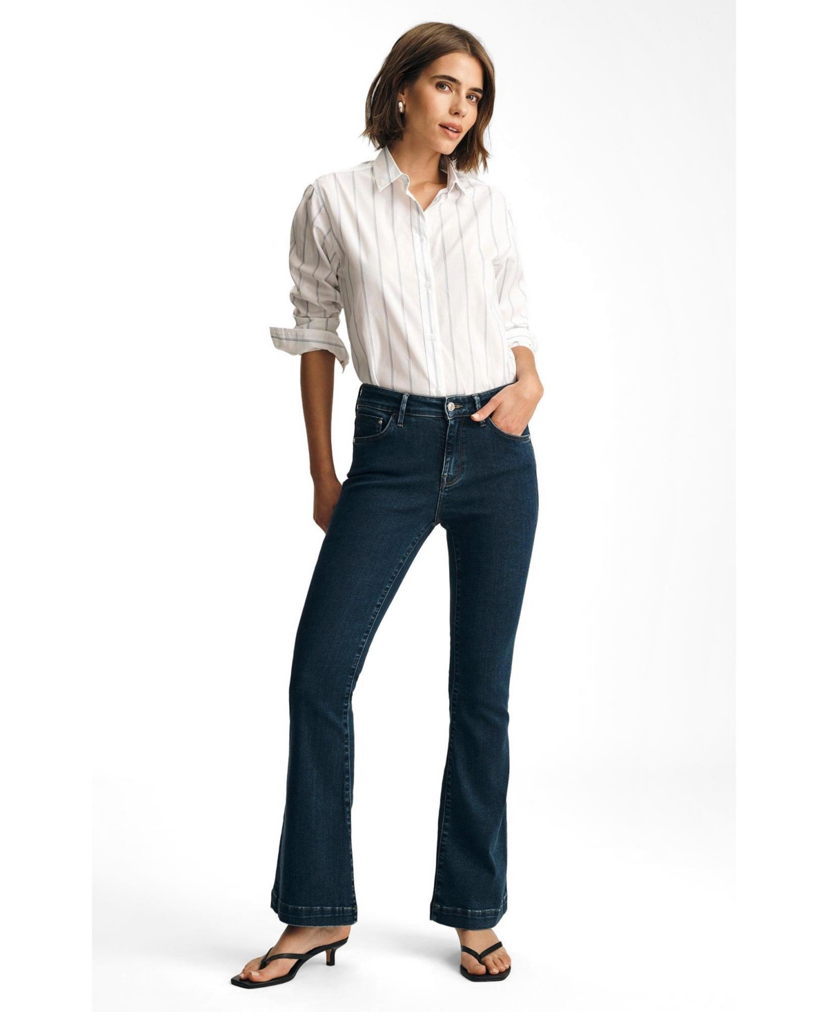 Click here for Mavi Womens Sydney High Rise Flare Flare In Dark S... prices